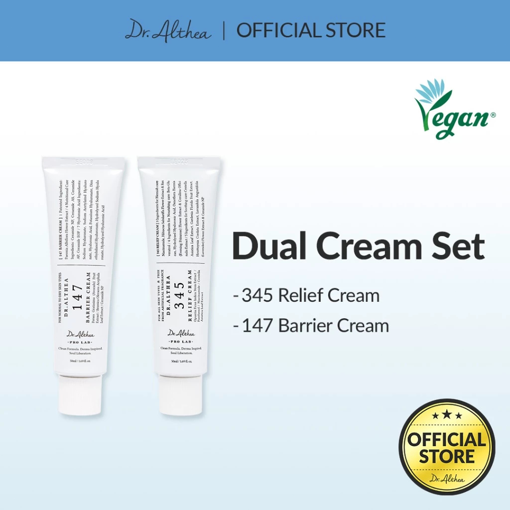 Dr.Althea Dual Cream Set | 345 Relief Cream 50ml & 147 Barrier Cream ...