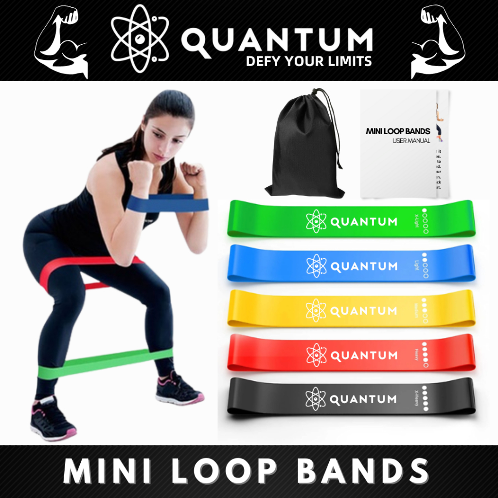 Quantum Mini Yoga Bands Getah Senaman Gym Equipment Resistance Loops ...