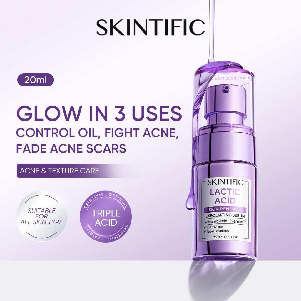 SKINTIFIC Lactic Acid Skin Renewal Exfoliating Serum Muka Peeling ...