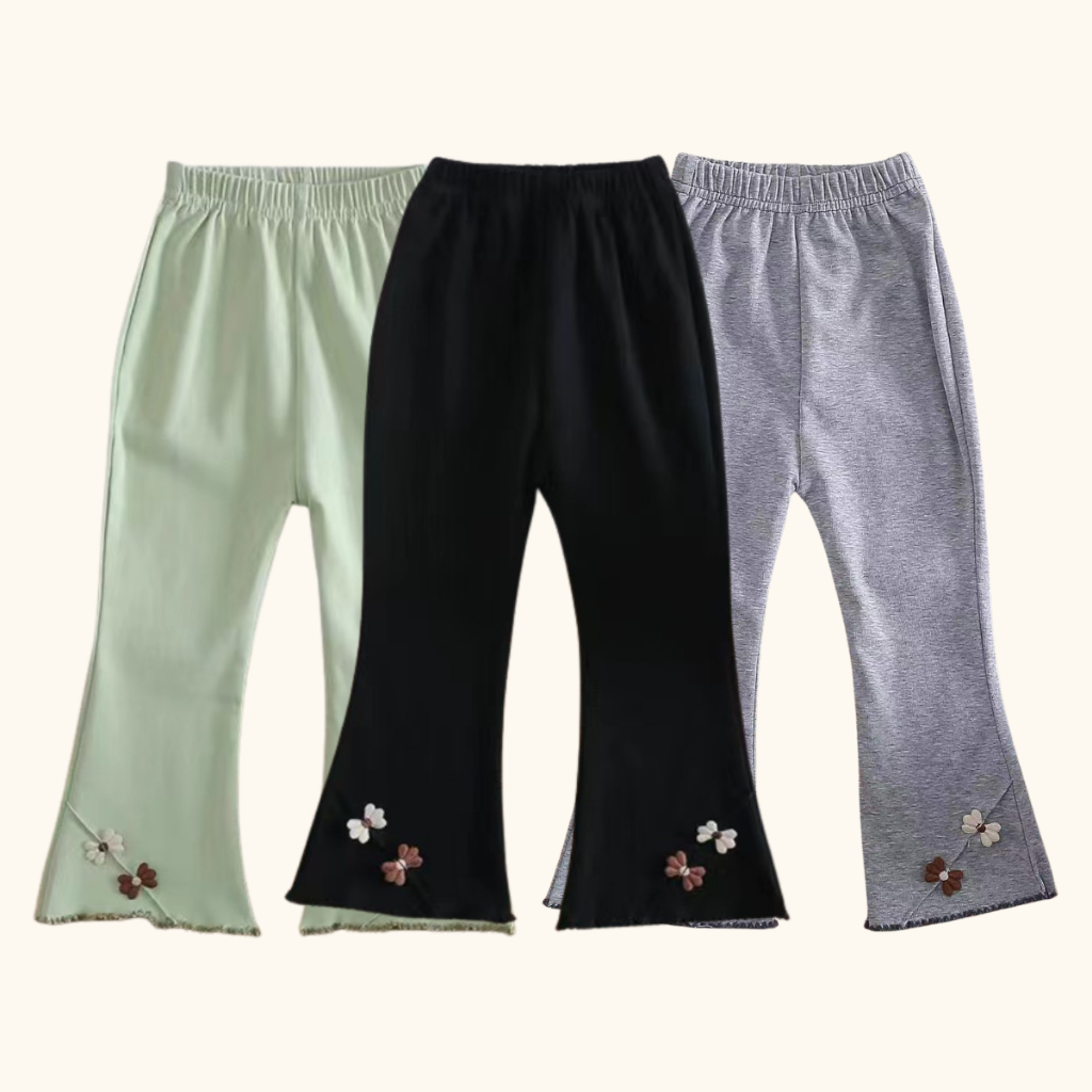 Seluar Legging Bootcut Baby Girl 1-8Y Kids Girl Flared Bootcut Long ...