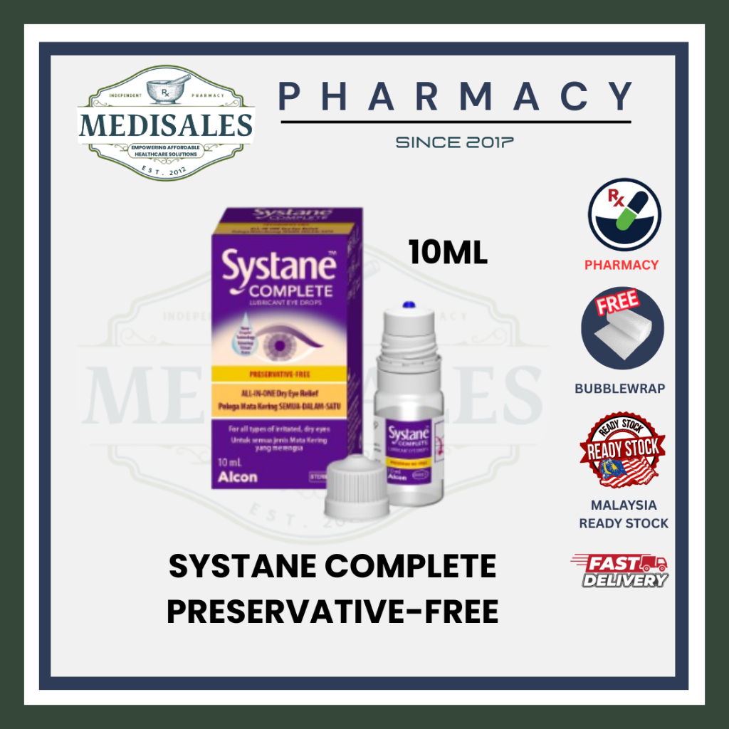 SYSTANE COMPLETE MULTI DOSE PRESERVATIVE-FREE EYE DROPS 10ML (EXP 06/ ...