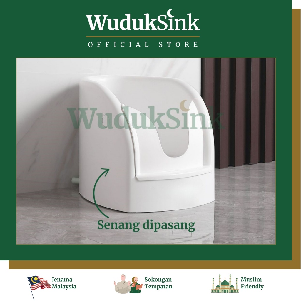 Wuduk Sink Foot Washer EZ - Easy Wudu Basin Solat Preparation Foot Wash ...