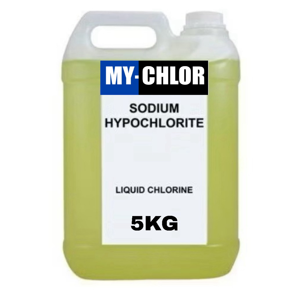 KLORIN CHLORINE Sodium Hypochlorite 10%-12% - 5KG MY-CHLOR Liquid ...