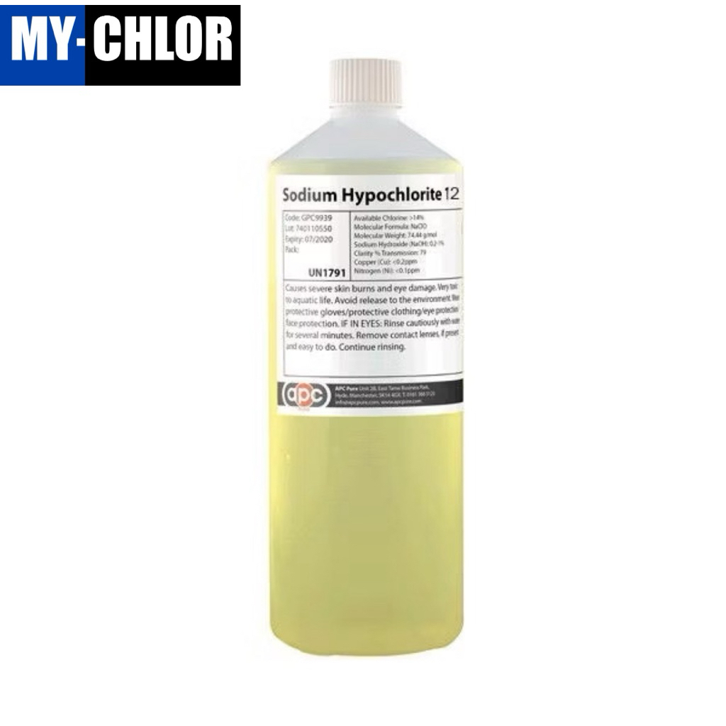 KLORIN CHLORINE Sodium Hypochlorite 10%-12% - 1KG MY-CHLOR Liquid ...