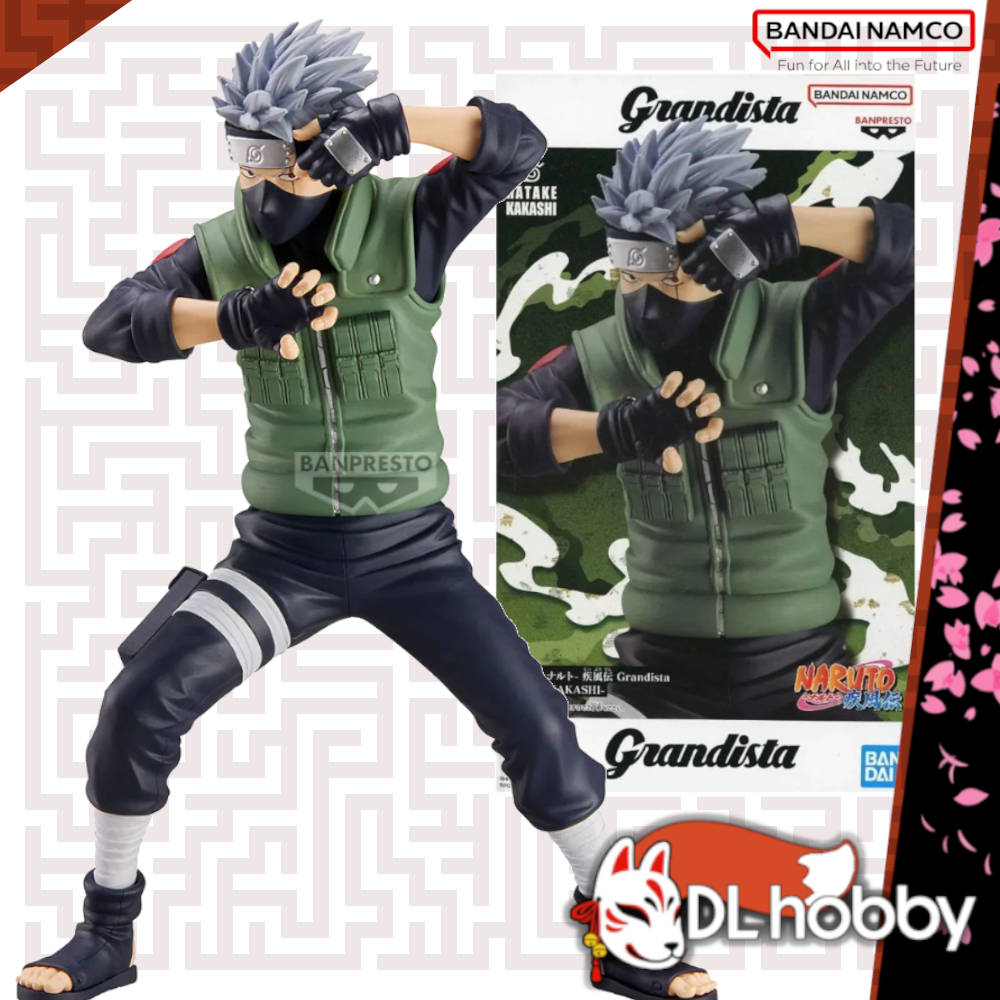 Naruto Shippuden Kakashi Hatake Grandista Official Bandai Namco Figure ...