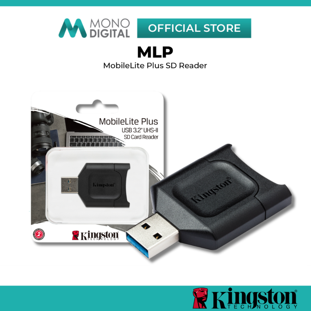 KINGSTON MLP MOBILELITE PLUS USB 3.2 GEN 1 UHS-II SD CARD READER WITH ...