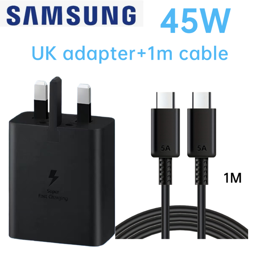 Samsung Mobile Fast Charge 45W 5A 1m cable 100% Super Fast Charge Type ...