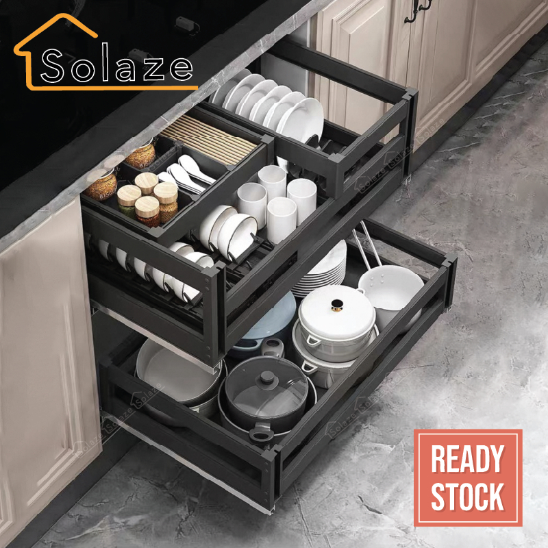 Solaze Kitchen Cabinet And Storage Corner Basket Built-in Seasoning ...