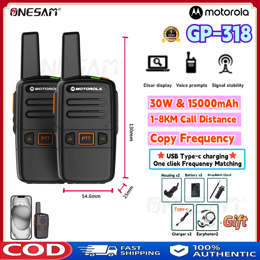 Motorola Mini Walkie Talkie Copy frequency 10KM Channel16 UHF 30W ...