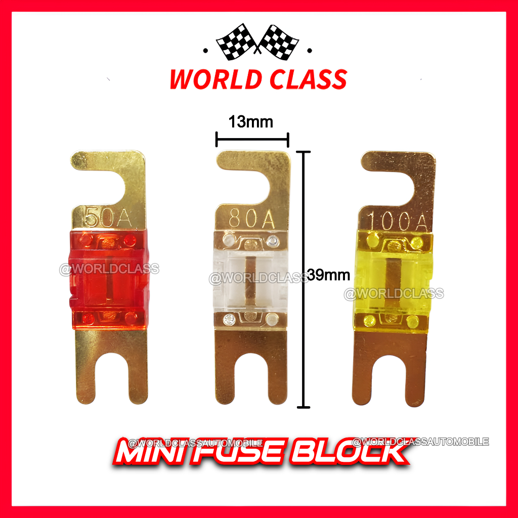 CAR AUDIO FUSE 50A/ 80A/ 100A MINI FUSE BLOCK HOLDER ACCESSORIES ...