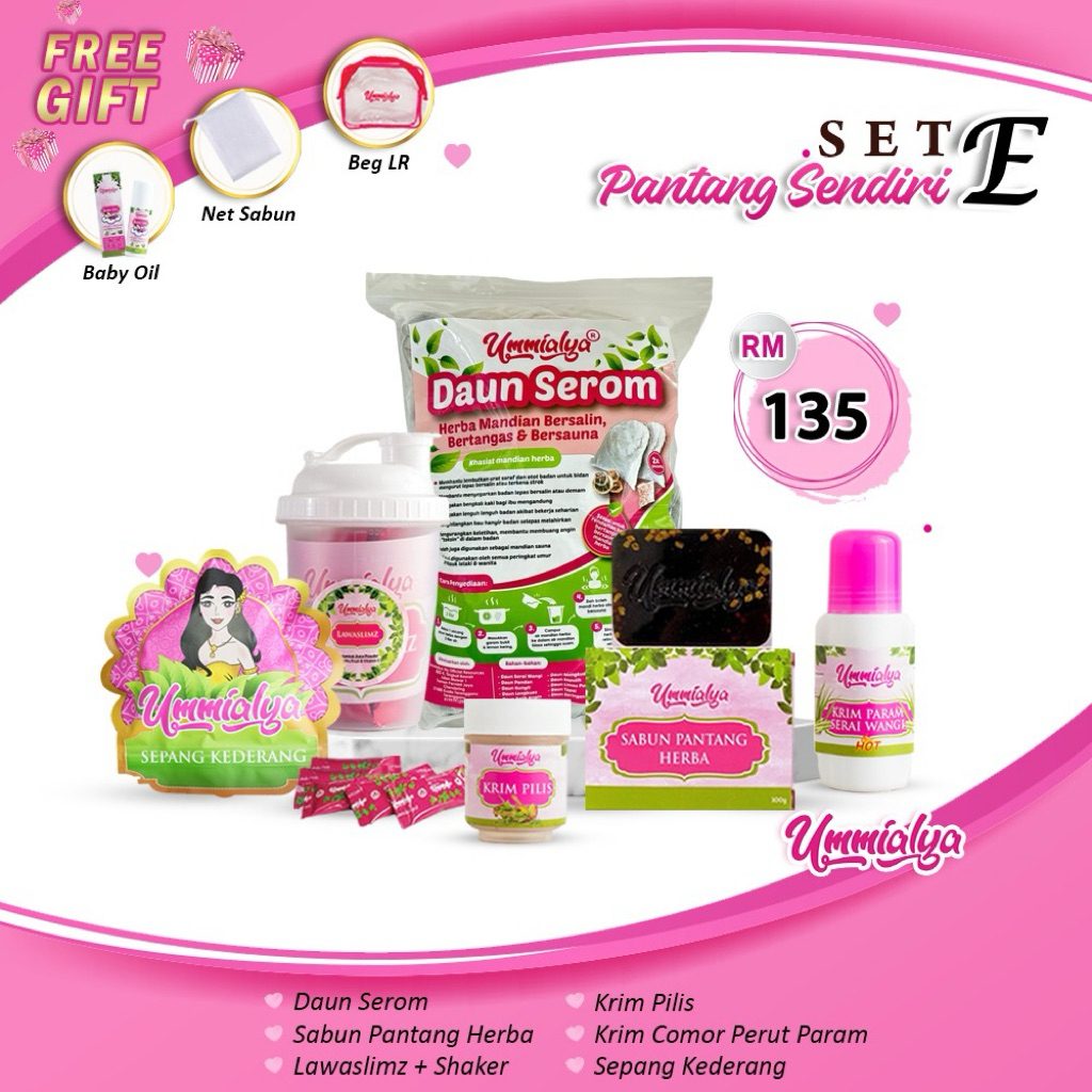 Ummialya Set Pantang Bersalin Set Maternity Ibu Bersalin Set Tangas Krim Pilis Krim Param ...