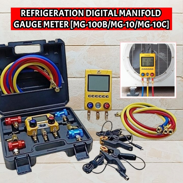 ( SUPERHEAT / SUBCOOLING ) REFRIGERATION DIGITAL MANIFOLD GAUGE METER ...