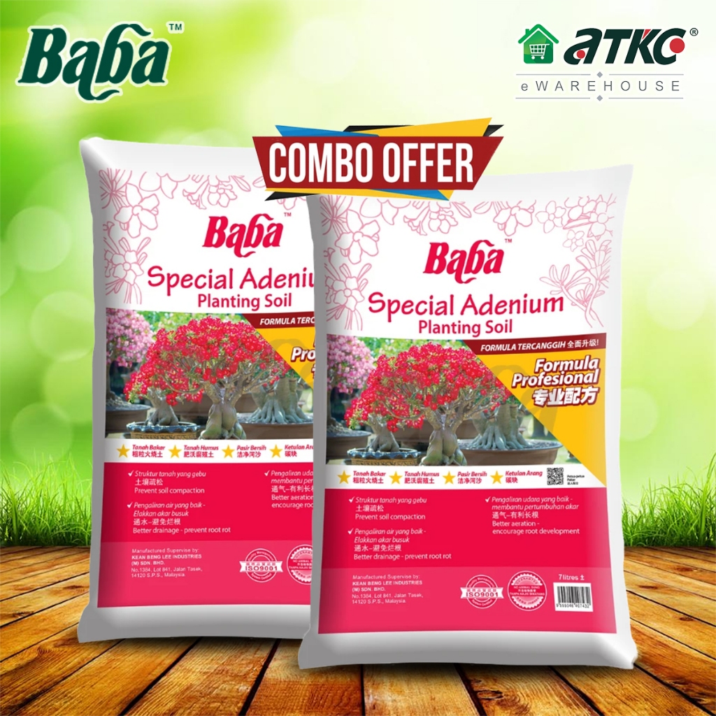 [COMBO] 2x Baba Smart Grow Tanah Tanam Adenium Khas Tanah Bunga ...