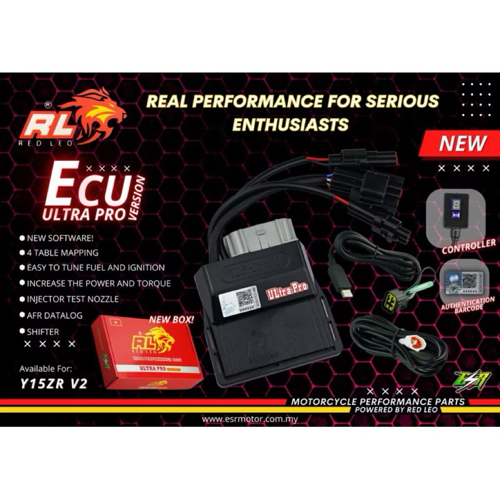 New Model V-Racing New Ecu Red Leo original y15 y15zr v1 & v2 lc135 lc ...