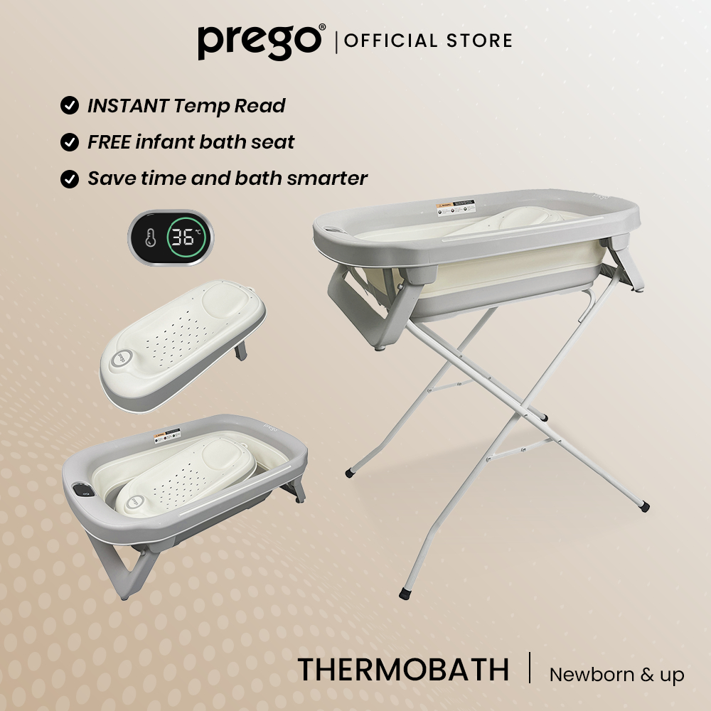 Prego Baby ThermoBath Foldable Bath Tub With Stand For Newborn Besen ...