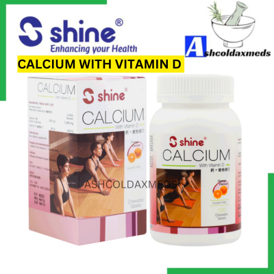 Shine Calcium With Vitamin D 120'S Chewable Tablet (Orange Flavour ...
