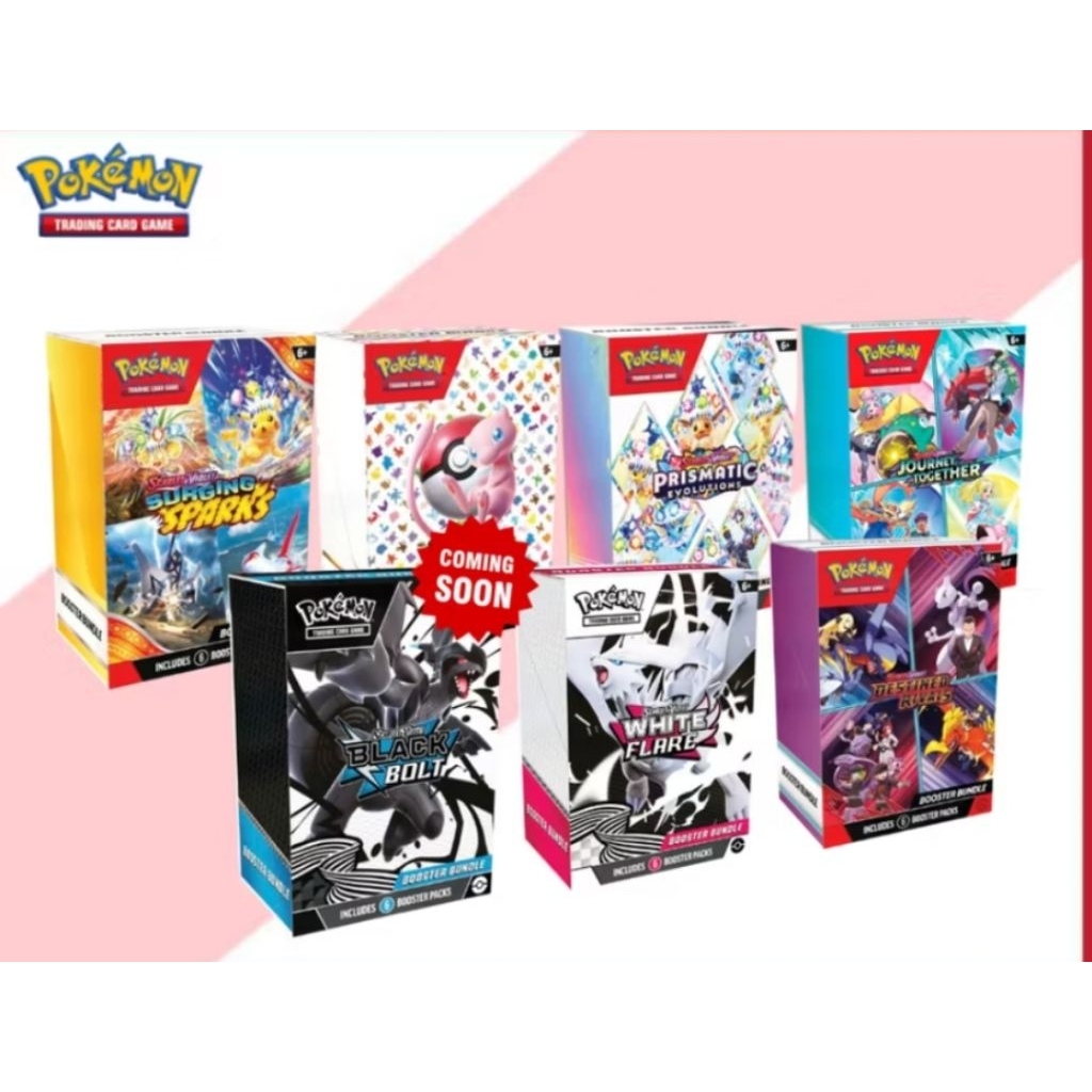 Pokemon TCG Booster Bundle Black Bolt/ White Flare /Surging Sparks ...
