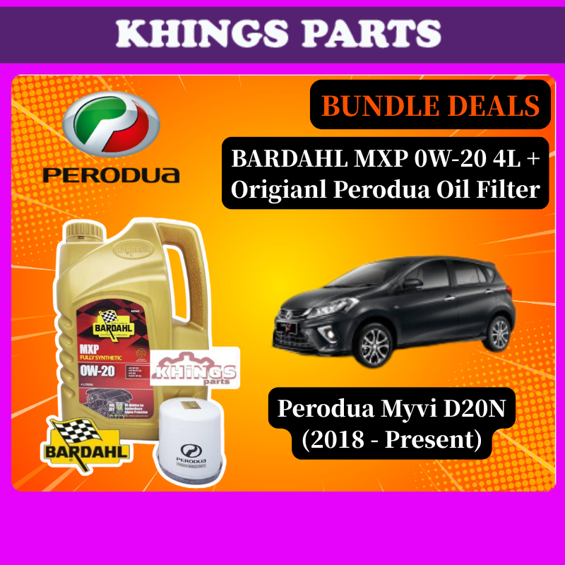 Perodua New Myvi Engine Oil Package | BARDAHL Fully Synthetic 0w20 4L ...