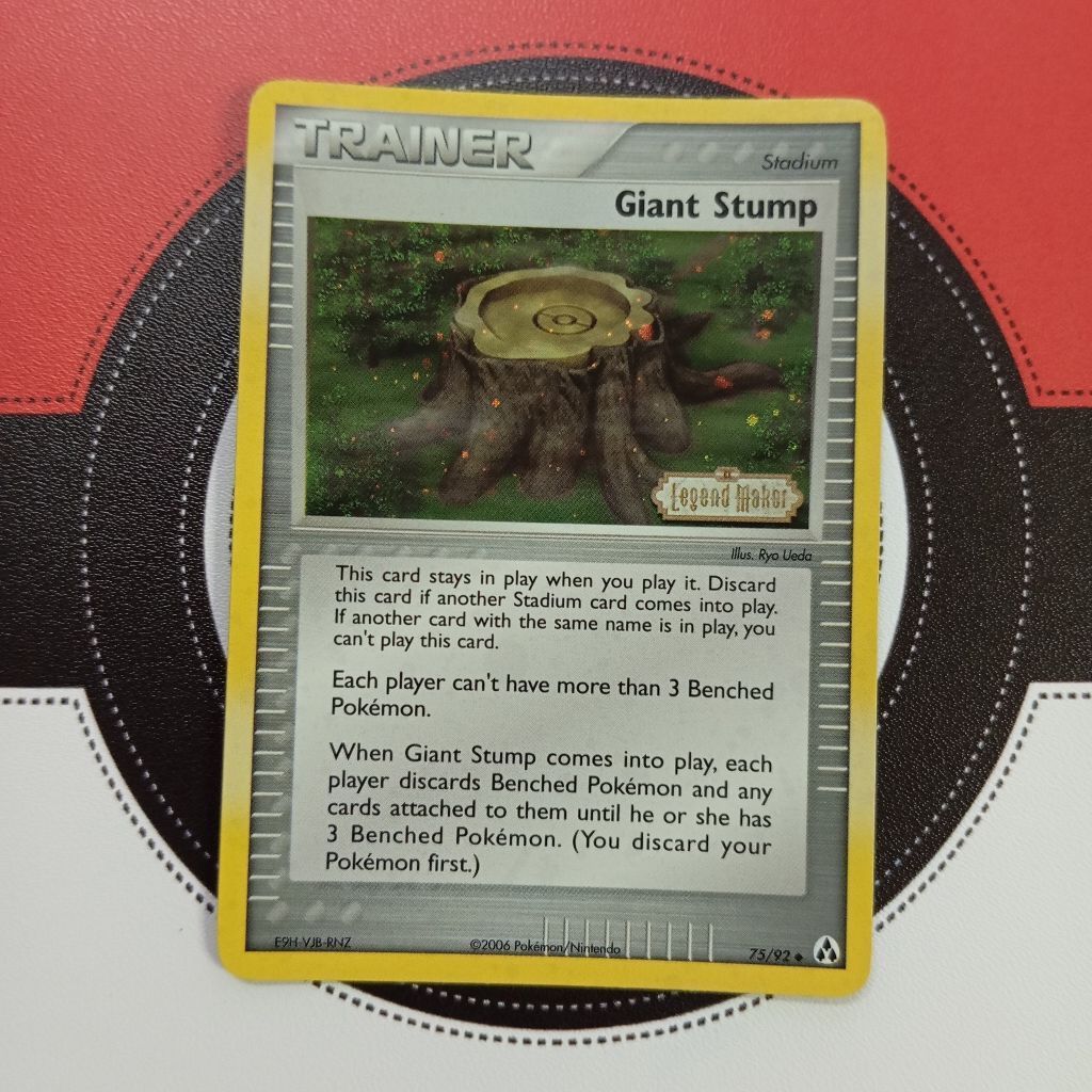 Pokemon TCG - Giant Stump - 75/92 EX Legend Maker (Reverse Holo ...