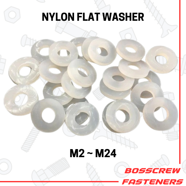 Nylon Flat Washer M2 ~ M24 (Plastic Plain Washer) (Washer Plastic ...