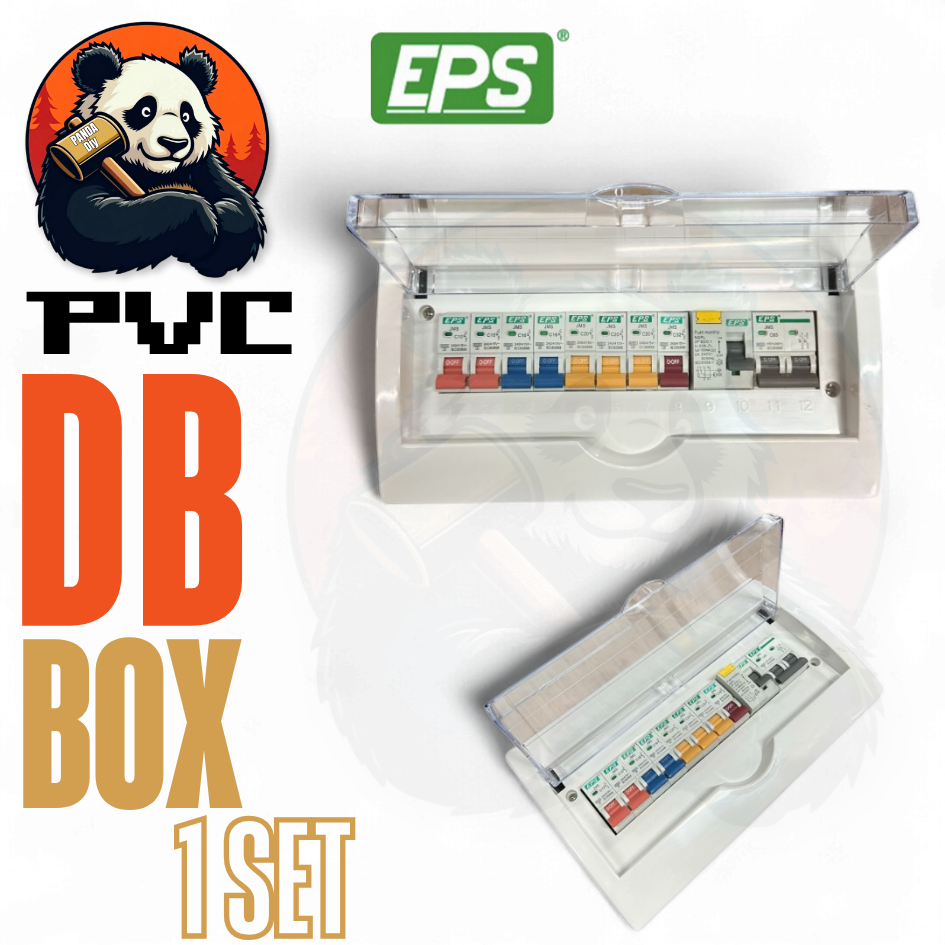 🐼 [1SET] EPS - sirim PVC DB BOX/ MCB BOX FULL SET COMPLETE WITH MAIN ...