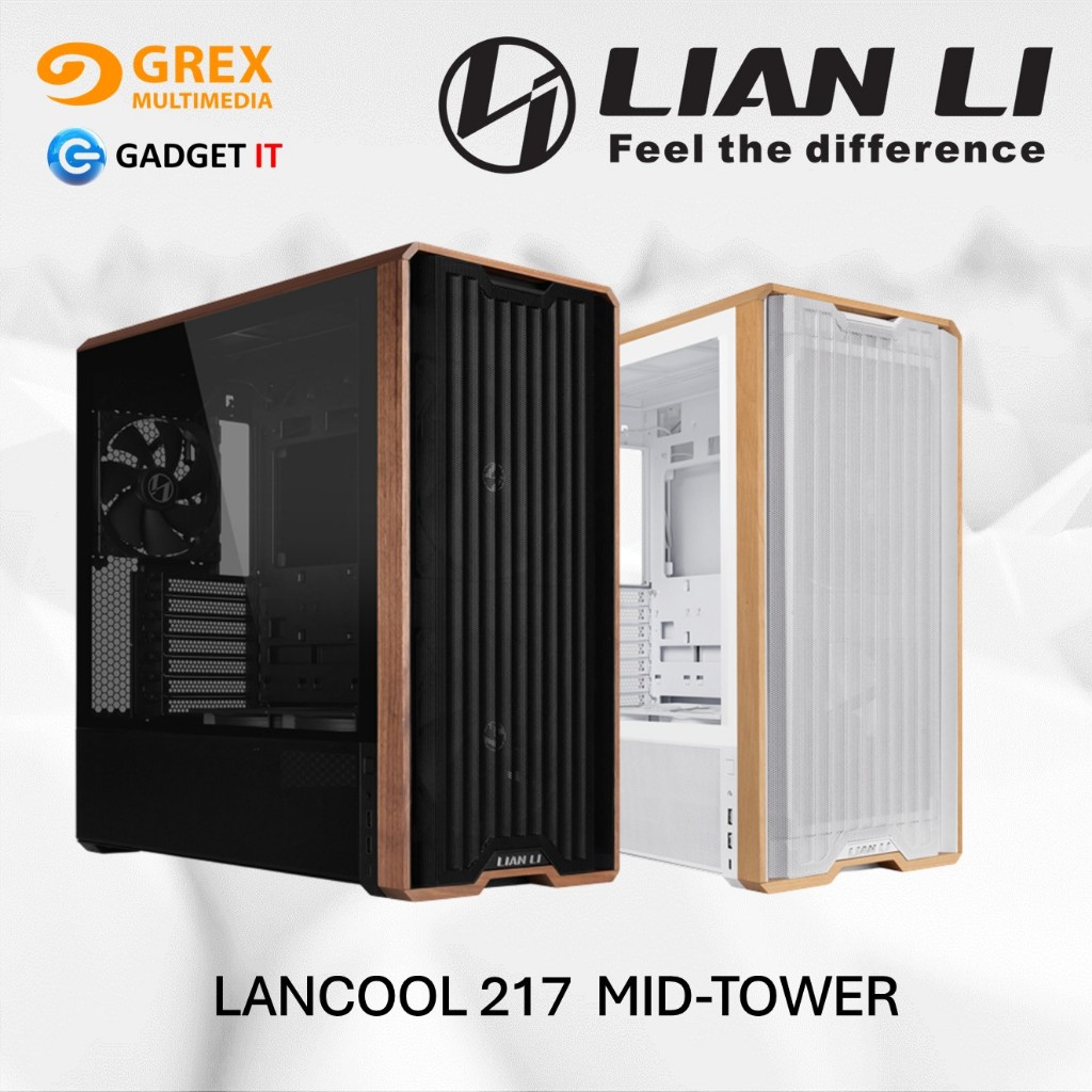 LIAN LI LANCOOL 217 MIDTOWER ATX PC CASING WITH WOOD | 5x Fans ...