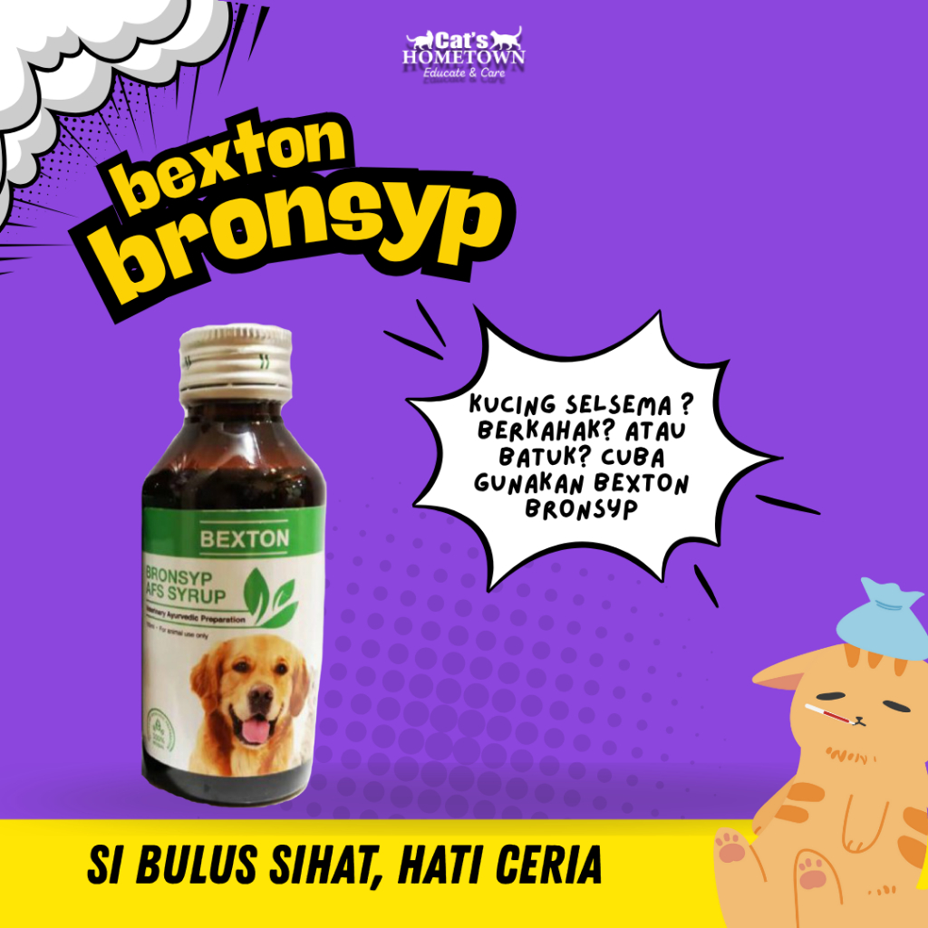 Bexton Bronsyp Cat Flu & Cough Supplement 100ml / 30ml | Ubat Batuk ...
