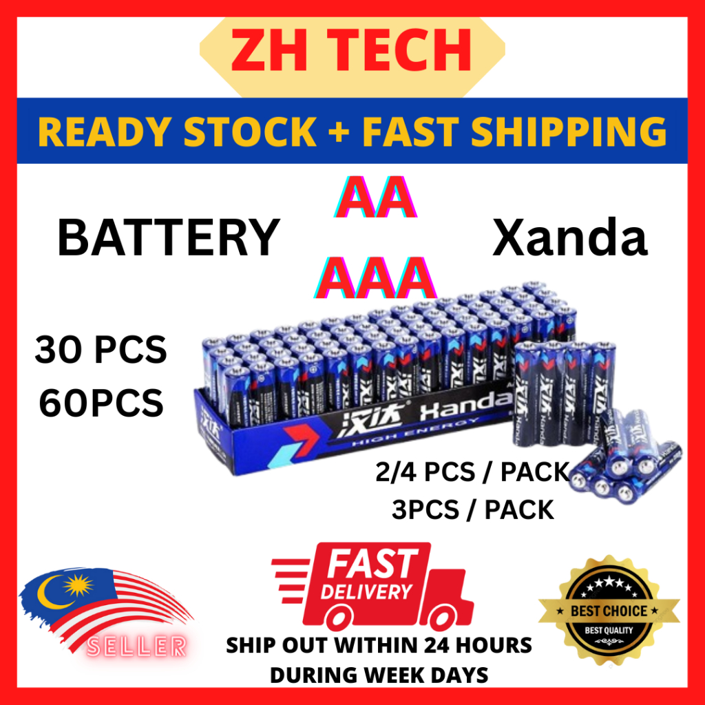AA BATTERY Carbon Dry AAA Bateri Triple Double A High Quality Batteries ...