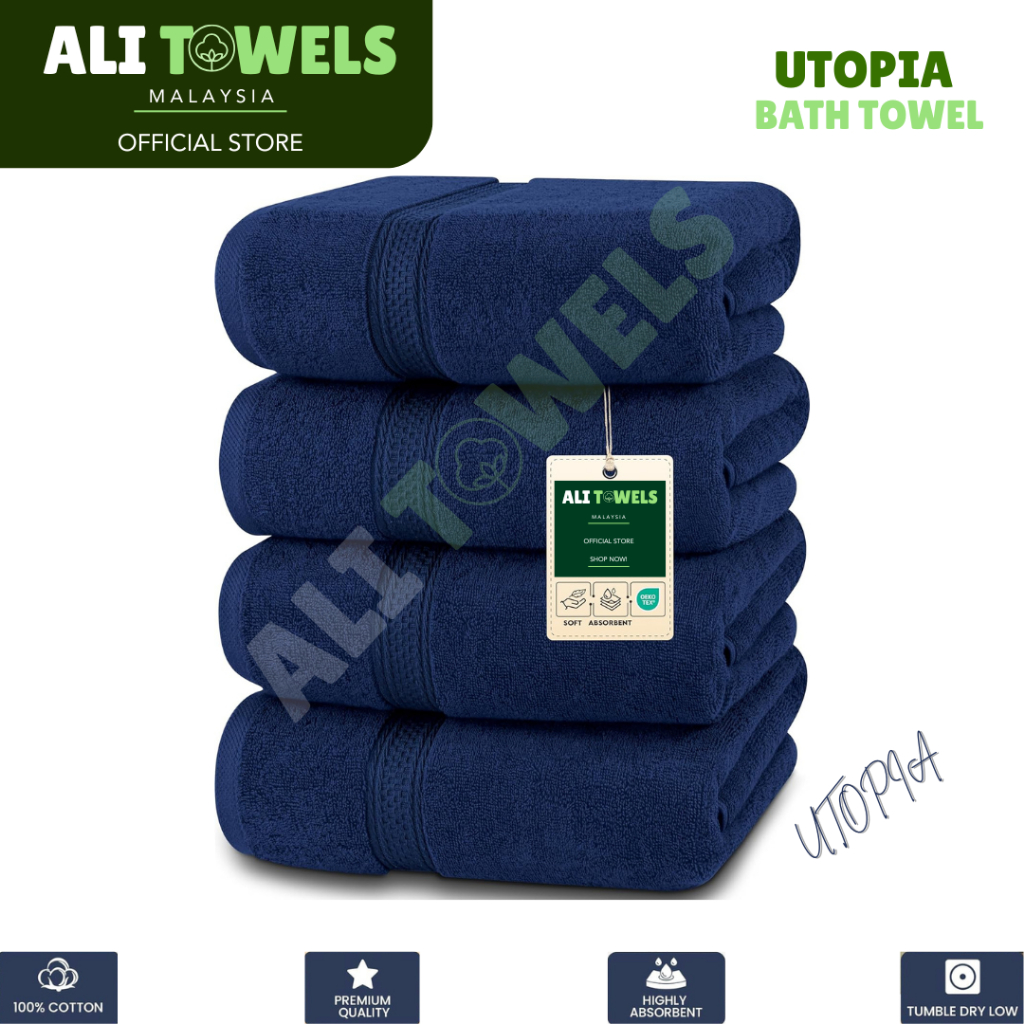 AL Utopia Towels Bath Towels 550 GSM 100% Ring Spun Cotton Highly ...