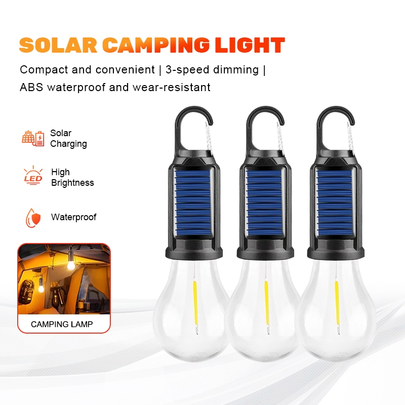 Lightweight Rechargeable Camping Light Bulb – 3 Adjustable Warm Lights ...