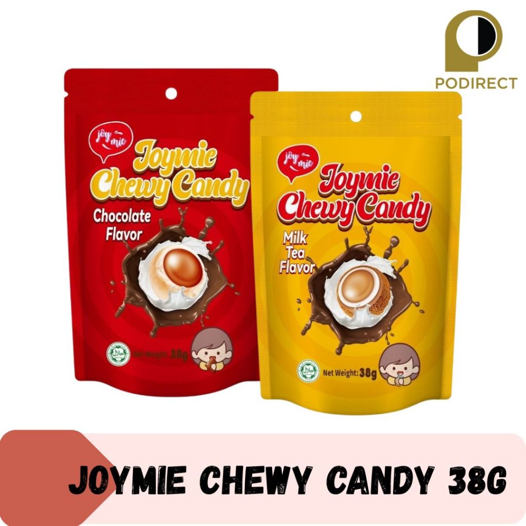 [Stok Sedia/Halal] Joymie Gula-Gula Kenyal (Choklat/Teh Susu) 38g ...