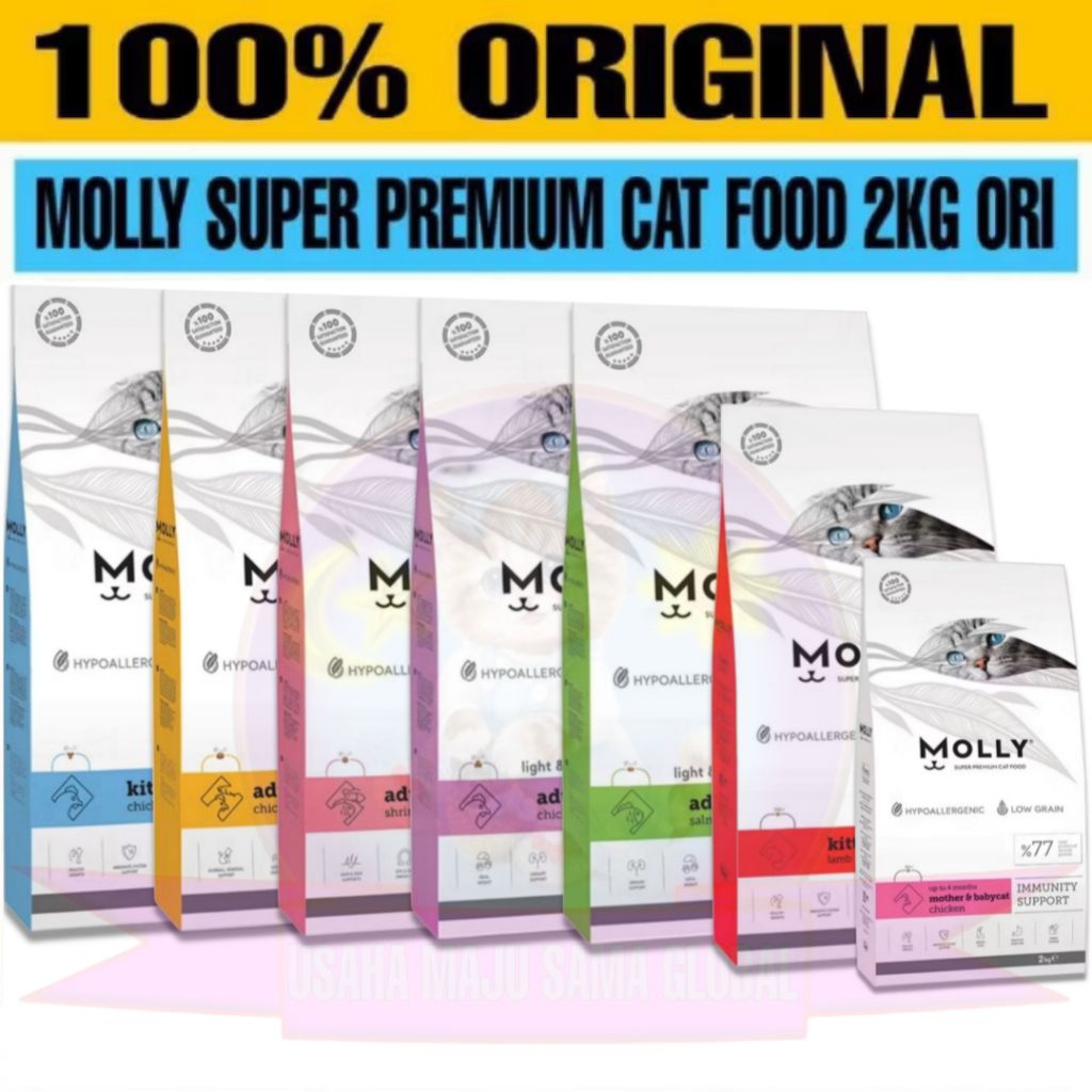 MOLLY CAT FOOD 2KG ORI DAN REPACK 2KG | Shopee Malaysia