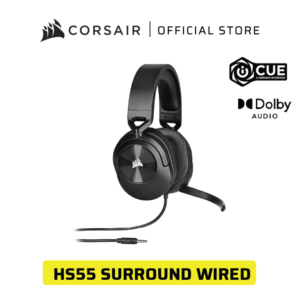 CORSAIR HS55 Wireless/Wired Gaming Headset Lightweight/Dolby Audio 7.1 ...