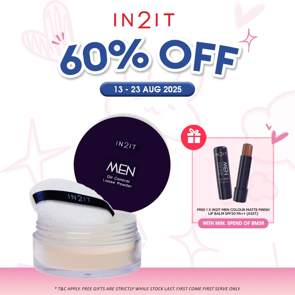 IN2IT Men Oil Control Loose Powder 20g (MLPM) | Shopee Malaysia