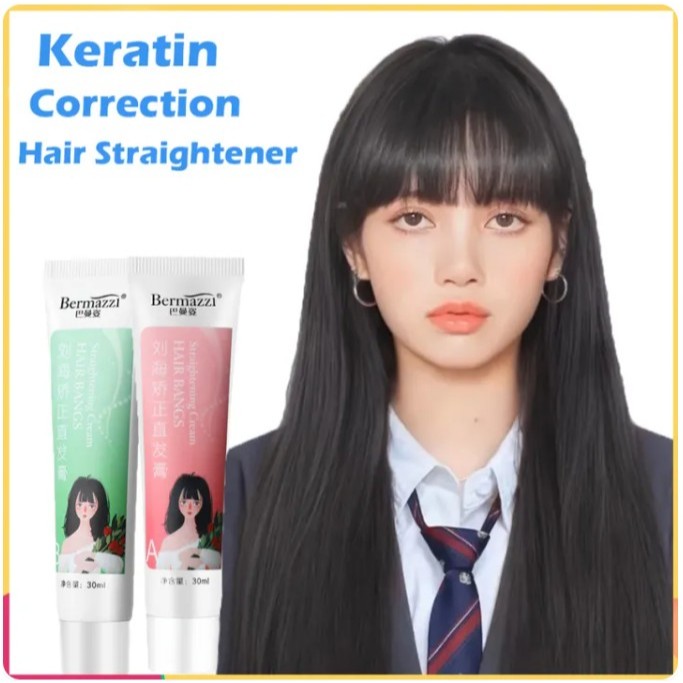 **2025 NEW** Bermazzi Keratin Correction Hair Straightening Cream Bangs ...