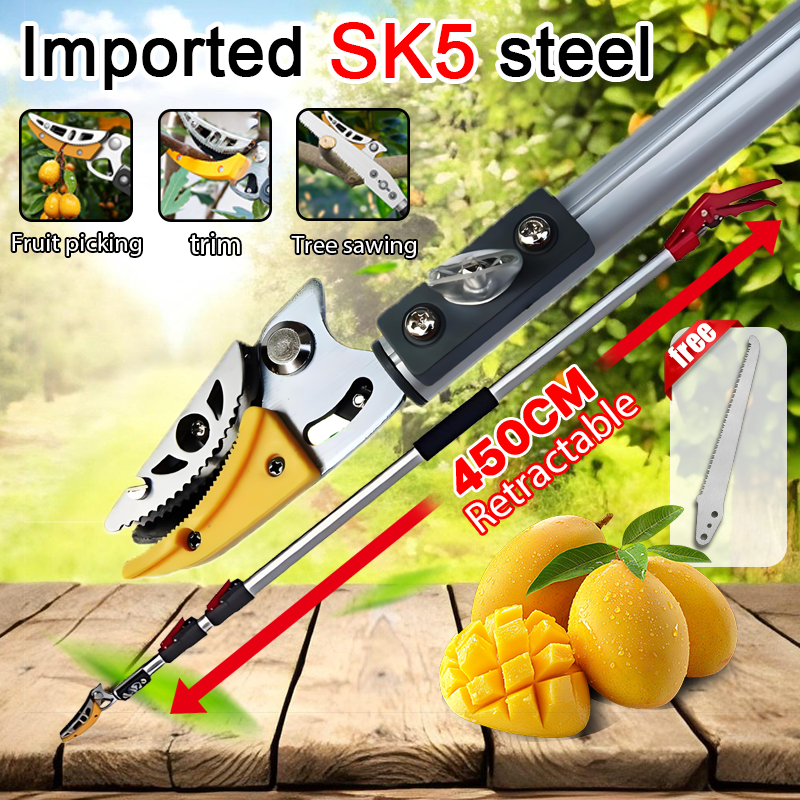 3/4m Gunting pokok Fruit picking scissors fruit picker with long pole ...