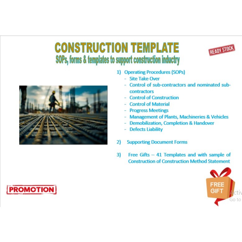 CONSTRUCTION TEMPLATES 💥 SOPS & FORMS & Gifts: 41 templates & 3 Sample ...