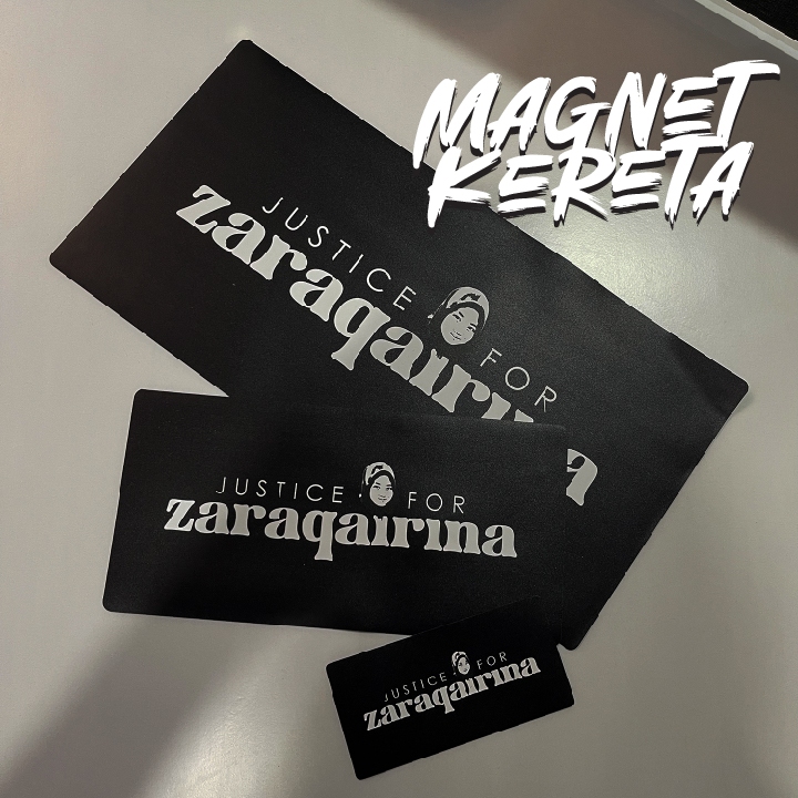 Magnet Kereta Justice For Zara Slogan UV Print Waterproof | Shopee Malaysia