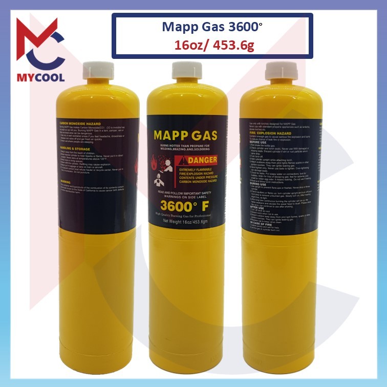 Professional MAPP Gas 3600° – 16oz (453.6g) Bottle High-Heat Fuel for ...