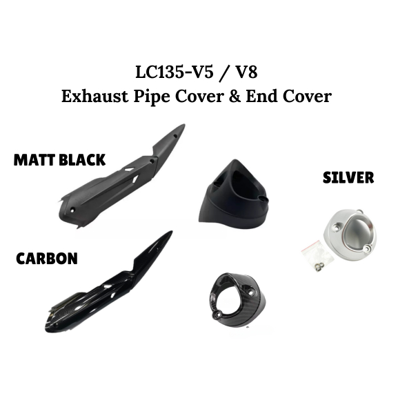 LC135 V5 V8 EXHAUST MUFFLER END CAP PENUTUP SIDE CAP COVER KAVER EKZOS ...
