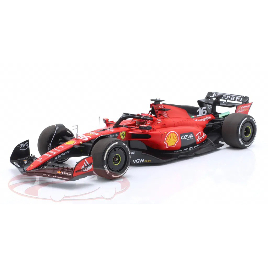 BBR 1:18 Charles Leclerc Ferrari SF23 #16 Singapore GP Formula 1 2023 | Shopee Malaysia