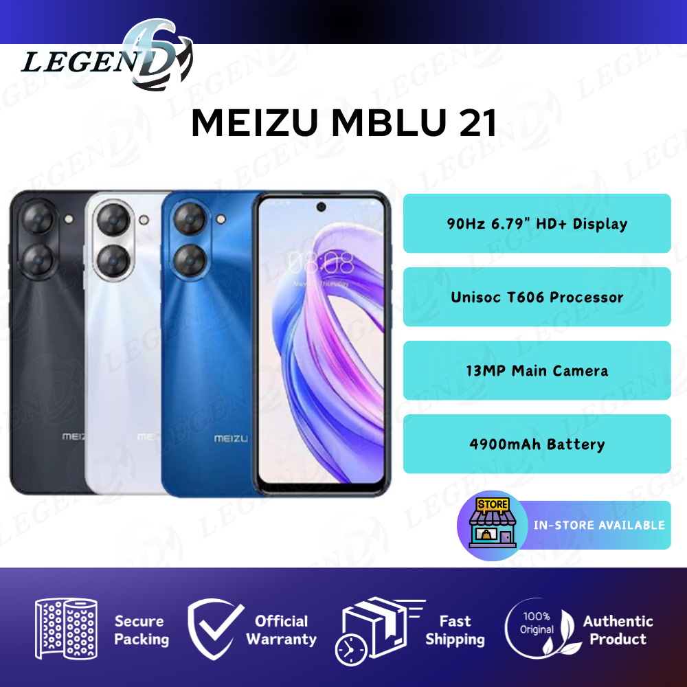 [MY Set] Meizu Mblu 21 (6GB+128GB) Original Smartphone 90Hz 6.79" HD ...