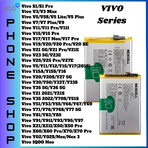 ACA Bateri untuk Vivo S1 Pro V3 Max V5 Lite Plus V5s V7 Plus V9 V11 Pro ...