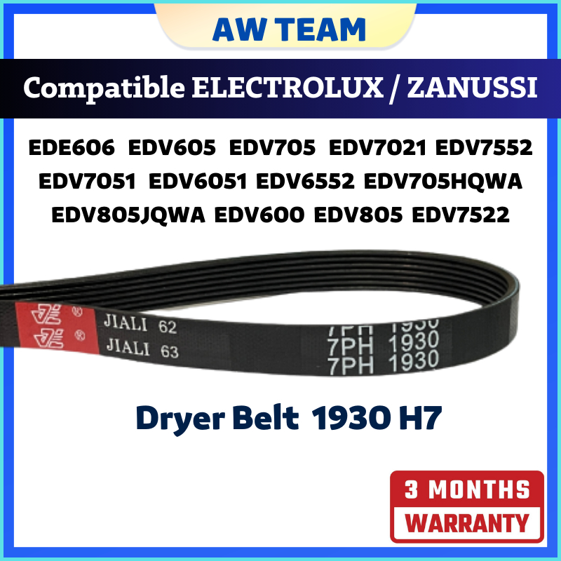 Compatible ELECTROLUX Dryer Belt 1930 7PH EDE606 EDV605 EDV705 EDV7021 ...