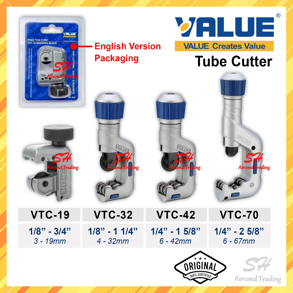 Value Mini Tube Cutter Tube Cutter Pipe Cutter VTC-19 VTC-32 VTC-42 VTC ...