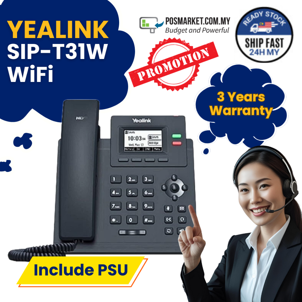 Yealink SIP-T31W WiFi (PSU termasuk) (Yealink SIP-T31W WiFi (PSU ...