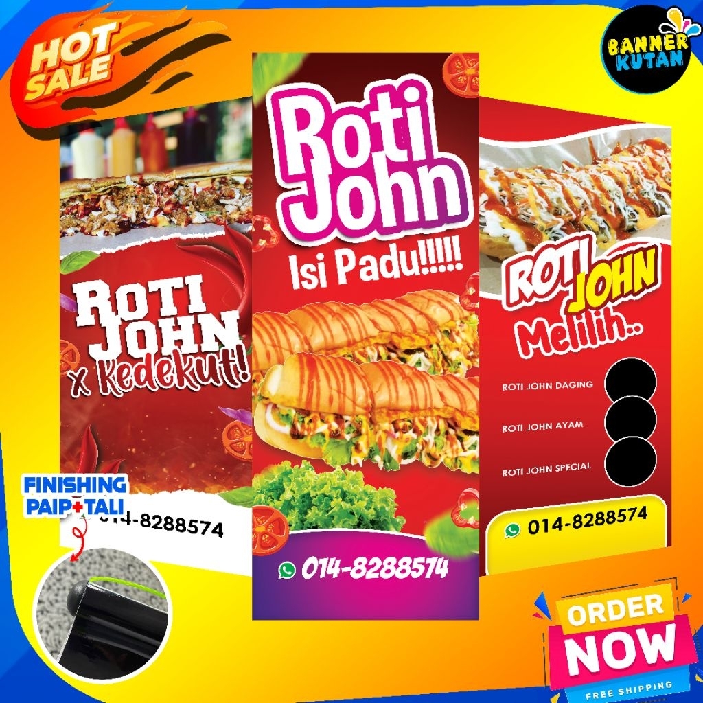 Roti john/banner roti john/ bunting roti john/bannerbuntingmurah ...