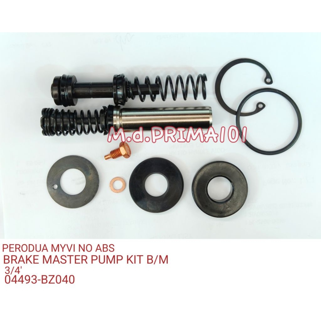PERODUA MYVI NO ABS 3/4'' BRAKE MASTER PUMP KIT (04493-BZ030) | Shopee ...