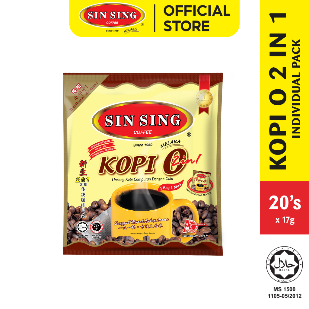 SIN SING Kopi O 2 in 1 Coffee Mixture Bags | Uncang Kopi Campuran ...