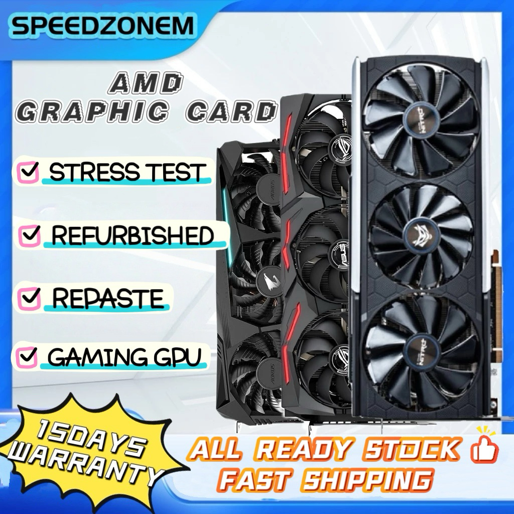 Graphic Card Used AMD RX580 / RX6600 / RX6600 XT / 6700 XT / 6800 XT CPU | Shopee Malaysia